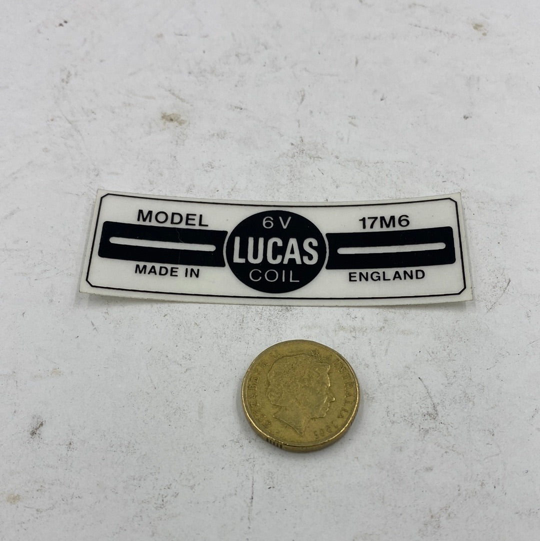 UJ-11 UJ-11 - LUCAS 17M6 6V COIL DECAL 1963/66 – Union Jack Motorcycles